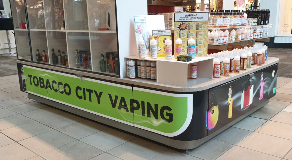 Tobacco City Kiosk Vinyl Wrap - SyrWay Technologies